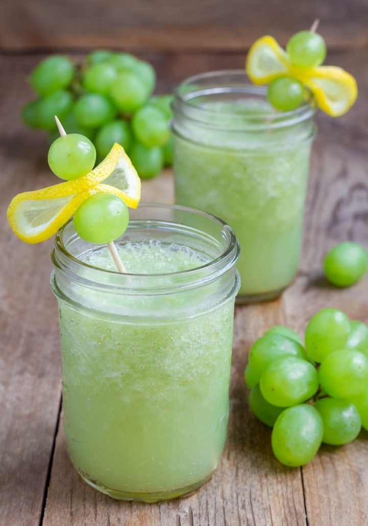 Tangy 3 Ingredient Green Grape Slushie - Blush Lane